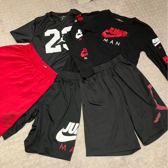 Jordan | Matching Sets | Nike Air Jordan Jumpman Black And Red Athletic ...